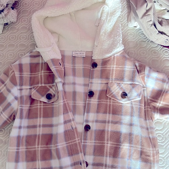 Pink Rose | Jackets & Coats | Pink White And Blue Jacket | Poshmark